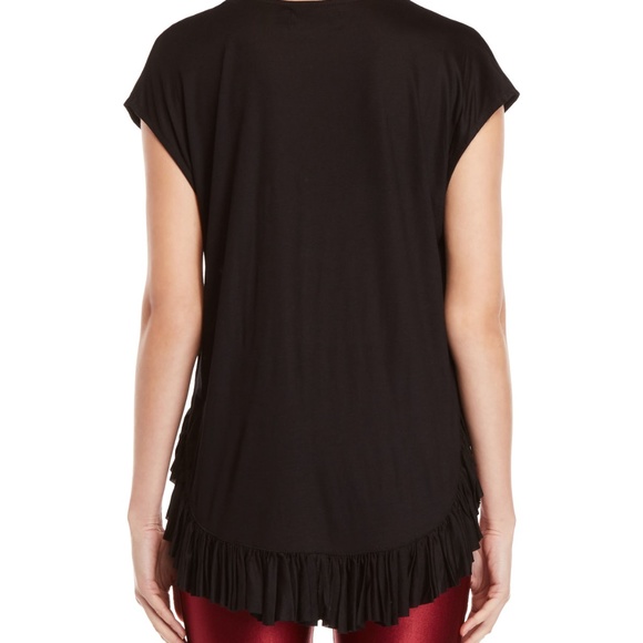 Religion | Tops | Black Tranquil Ruffled Graphic Tee Religion | Poshmark